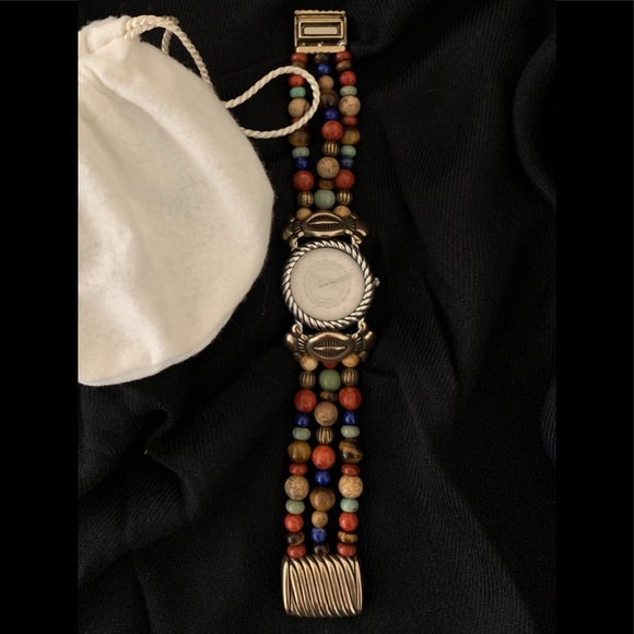 Jewelry | Silver Beaded Southwestern Style Watch | Poshmark